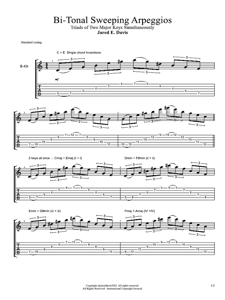 Bi-Tonal Sweeping Arpeggios | PDF