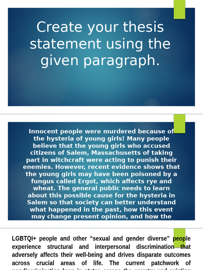 Thesis Statement Activity 2 | PDF | Politics | Social Science