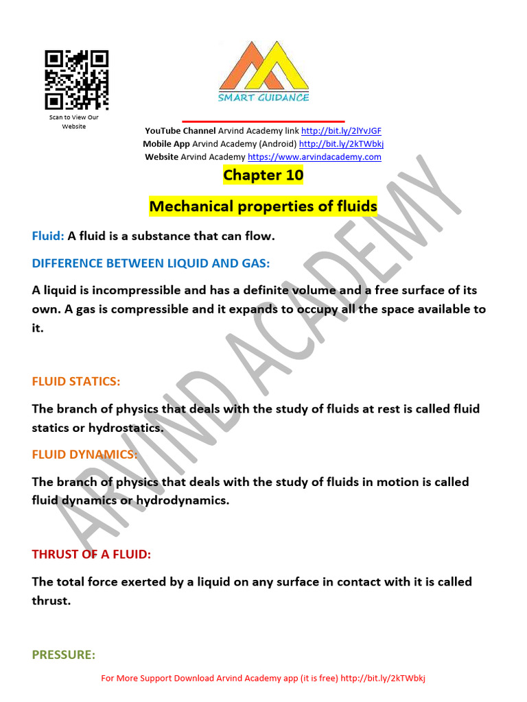 Chap 10 Mechanical Properties of Fluids - Tkgzxygt68j52vwy3re3 | PDF ...
