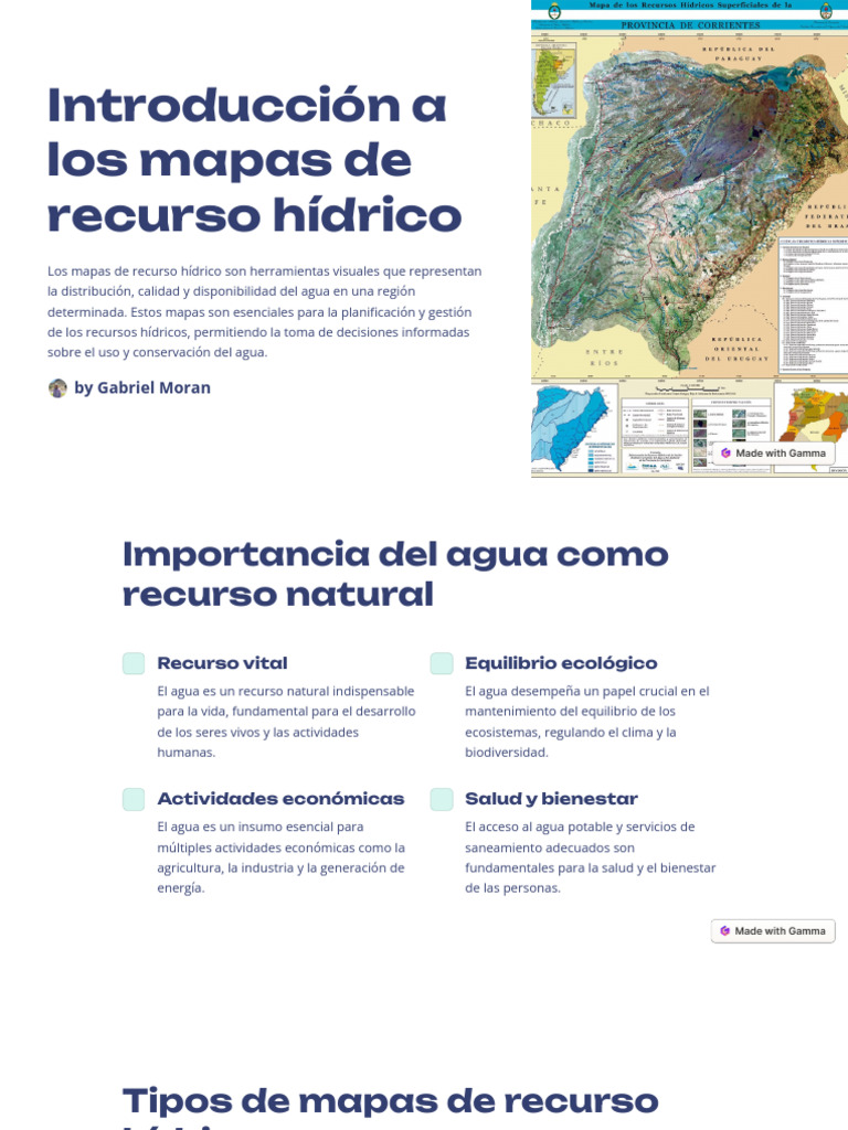 Introduccion A Los Mapas de Recurso Hidrico | PDF | Agua | Recursos ...