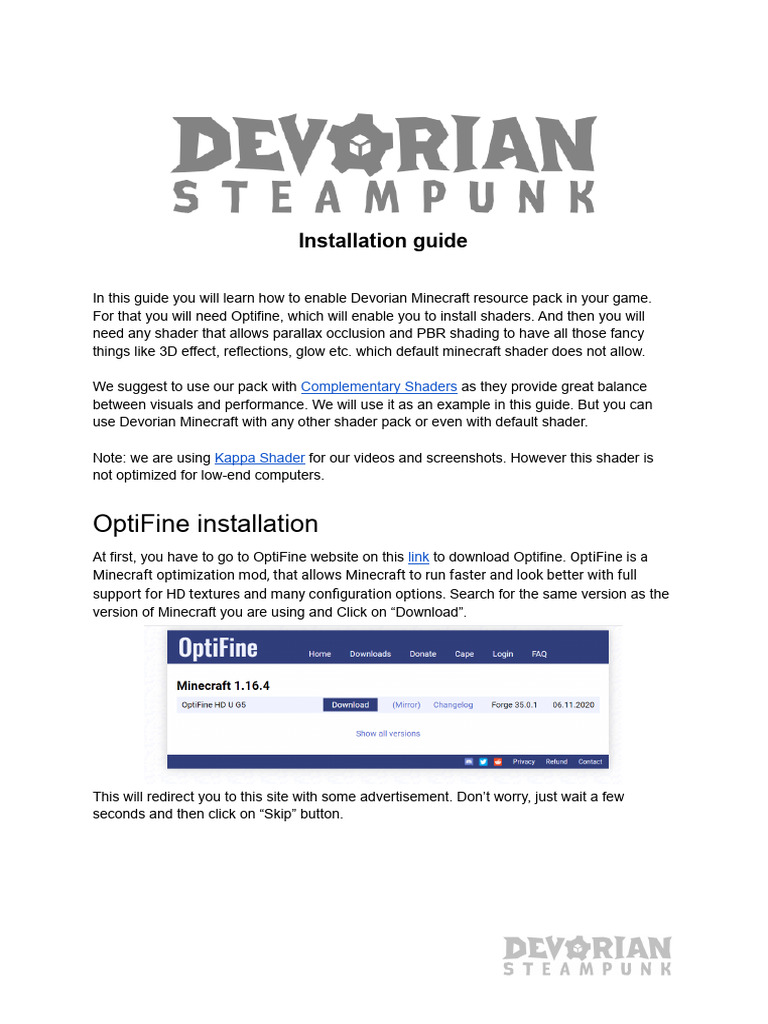 Devorian Steampunk Guide | PDF | Minecraft | Software