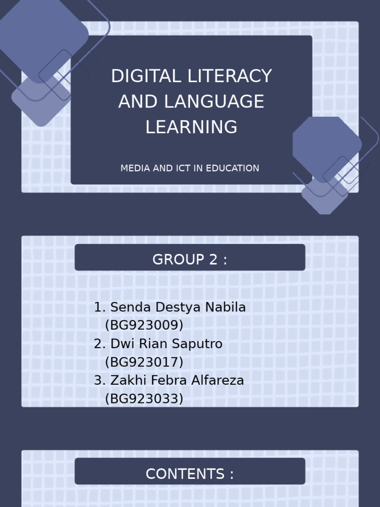 Digital Literacy and Language Learning (Group 2) | PDF