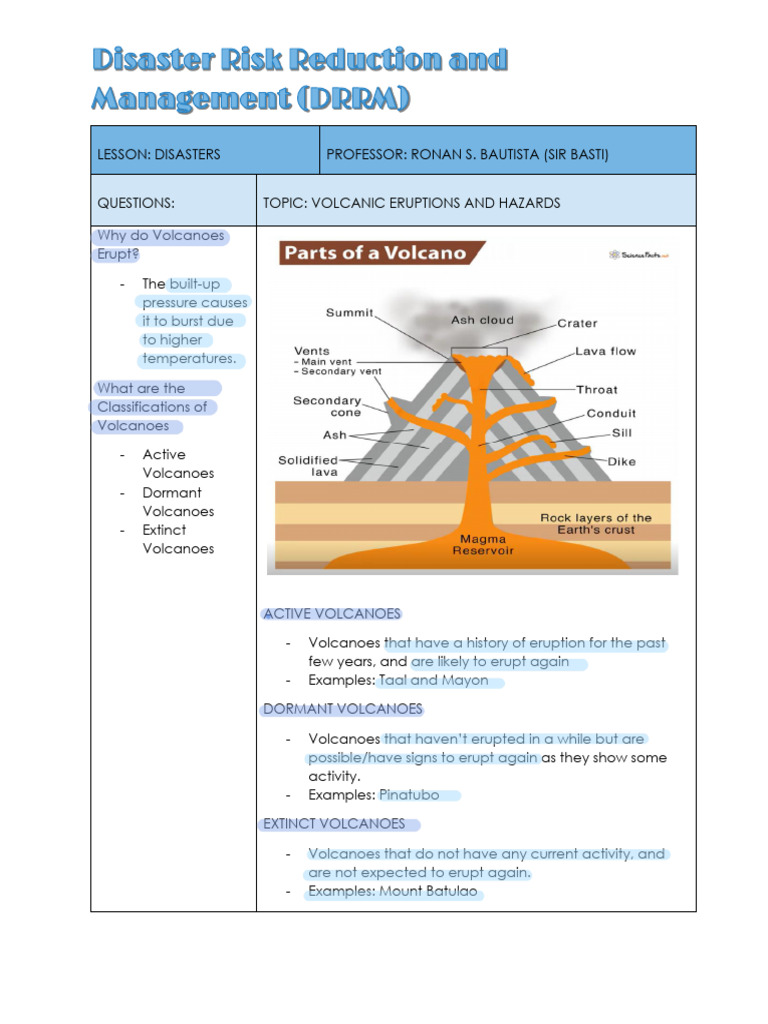 Disaster Risk Reduction and Management Part 3 | PDF | Volcano | Landslide