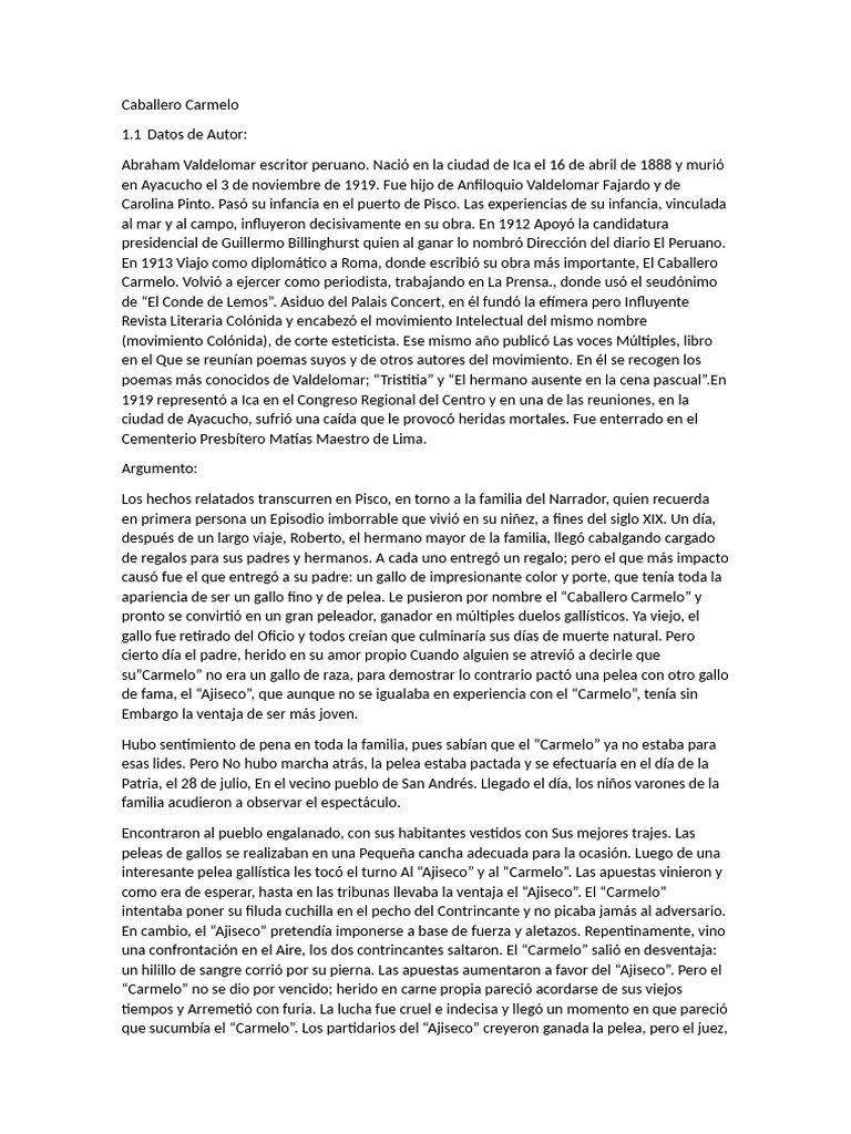 Caballero Carmelo 2 | PDF