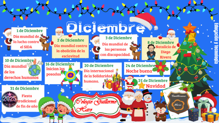 Periódico Mural Diciembre Editable | PDF