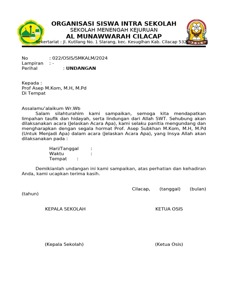 Contoh Undangan | PDF