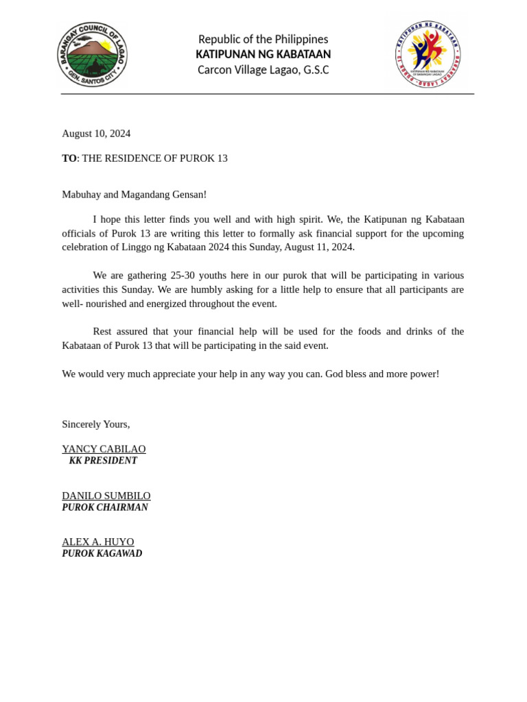 Letter Revised | PDF | Wellness