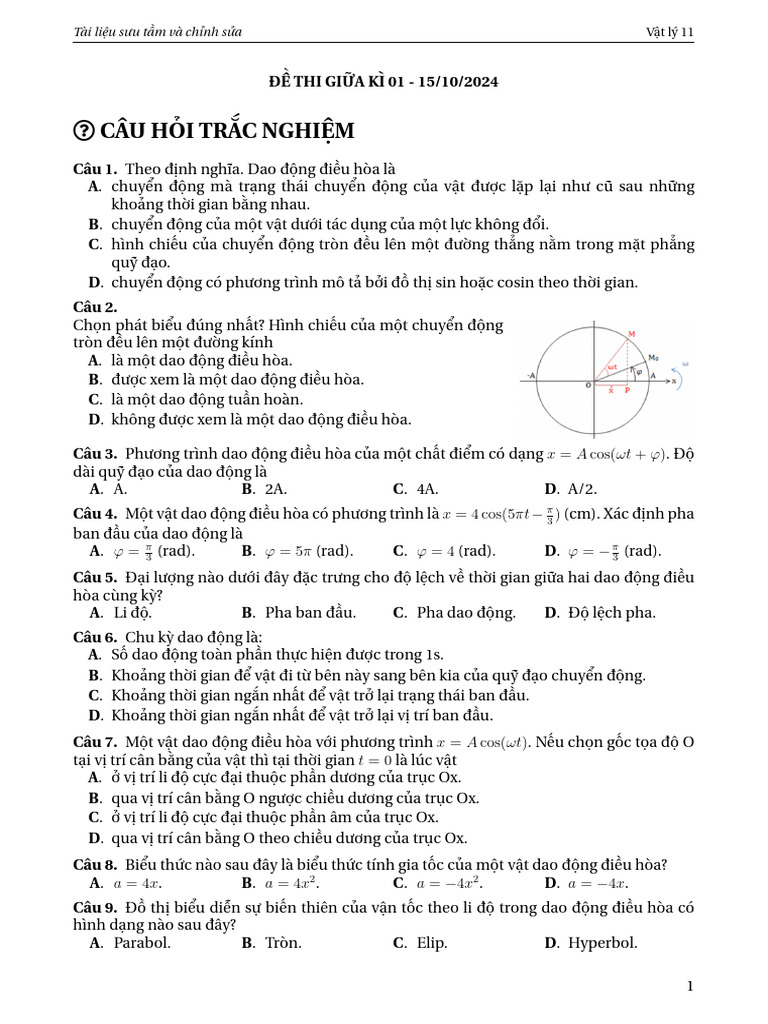 De Thi GK1 VL11 01 15.10 | PDF