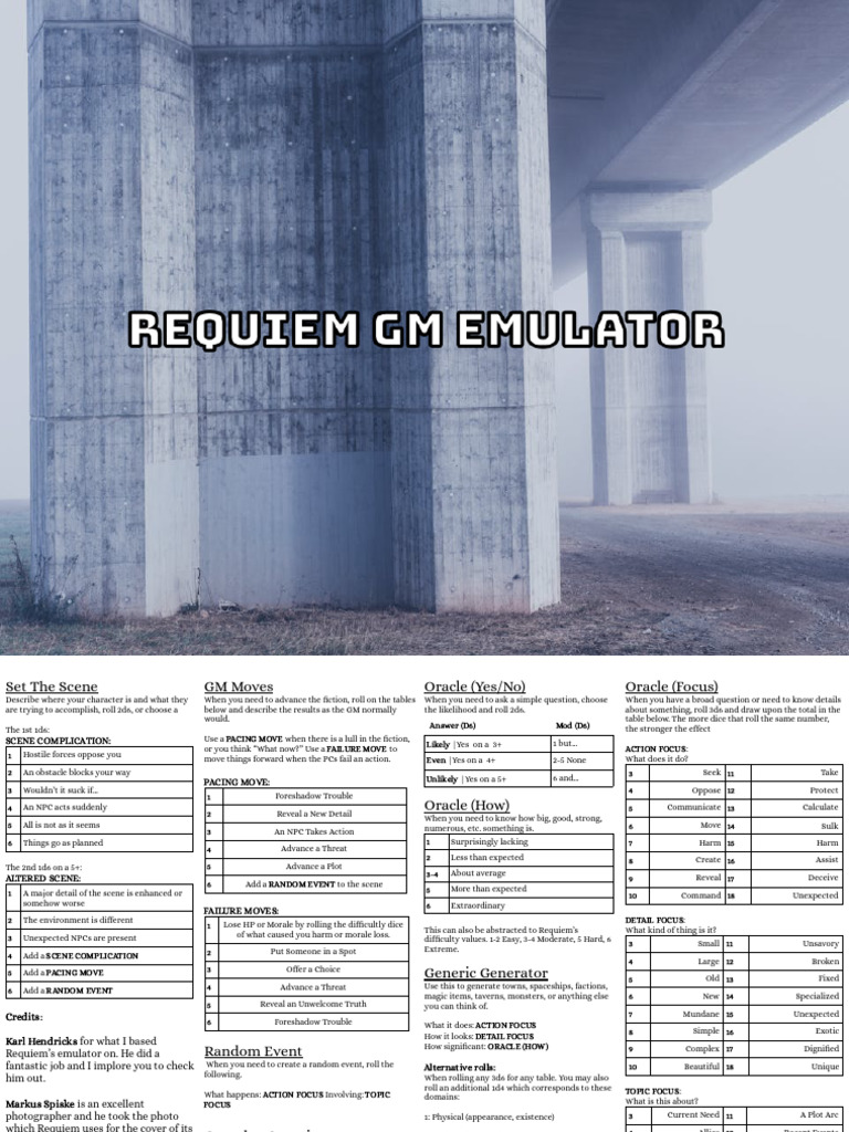 The Requiem System - GM Emulator | PDF | Role Playing Games | Role ...