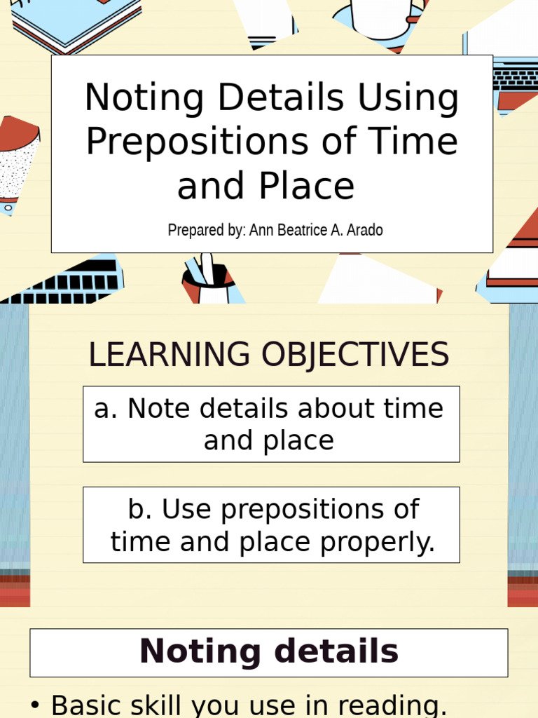 Noting Details with Time and Place | PDF