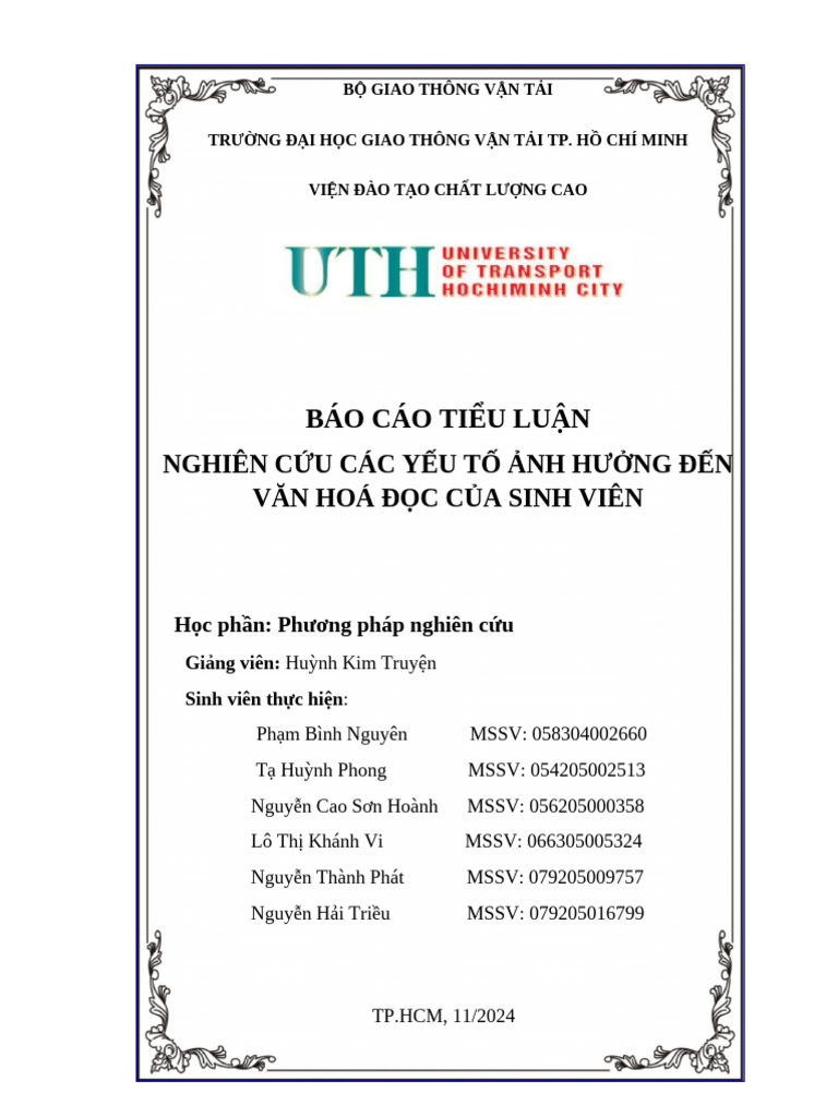 S2 - PPNC-Ca 1 - N02-Nhóm 9 - Báo Cáo Nghiên C U | PDF