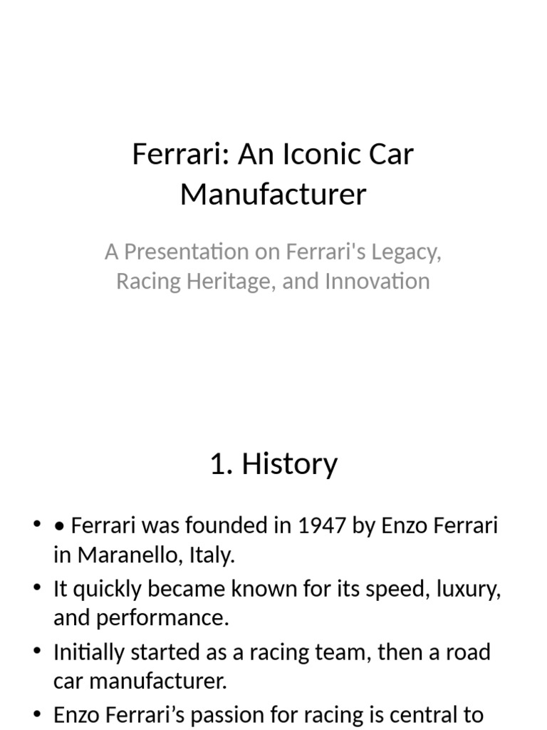 Ferrari Presentation | PDF