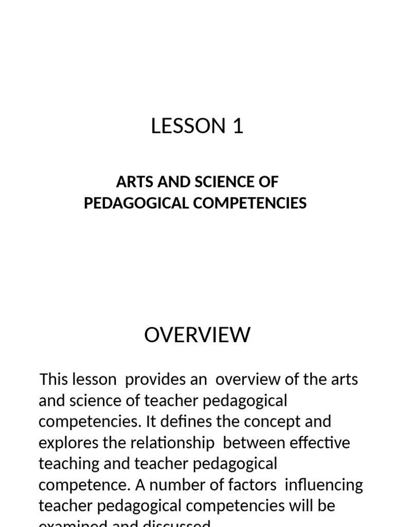 L1 Arts and Science of Teaching | PDF | Pedagogy | Teachers