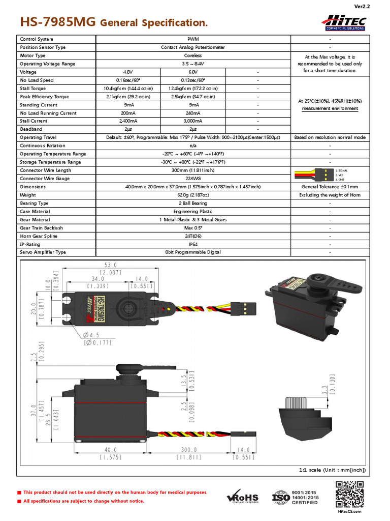 Servo Motor Technical Specs | PDF | Electrical Engineering ...