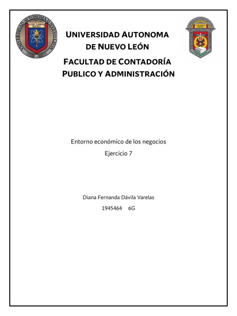 Ejercico 7 | PDF | Negocios | Finanzas y dinero