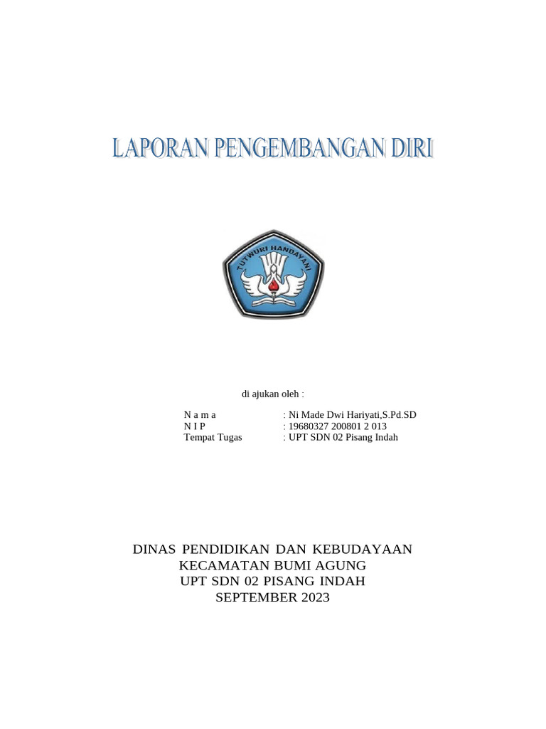Lap - PD Bu Made UPLOAD SEPTEMBER | PDF | Karier & Perkembangan