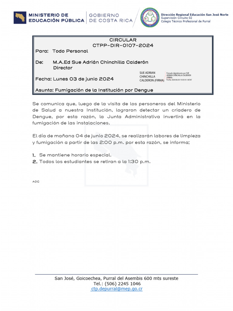 CTPP DIR 0107 2024 (Fumigación) | PDF