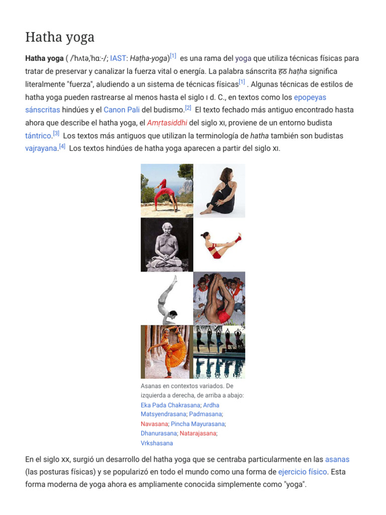 Hatha Yoga: Técnicas y Asanas | PDF | Hatha Yoga | Meditación