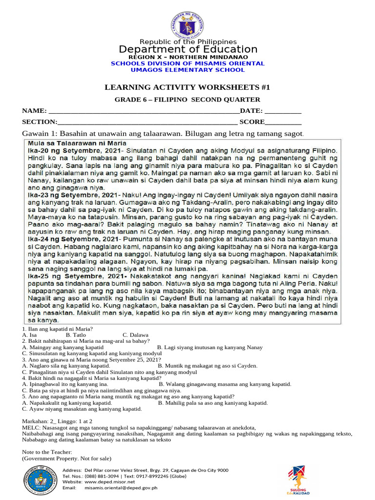 Filipino 6 | PDF