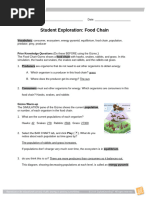 Food Chain Gizmo Exploration Guide | PDF | Hawk | Predation