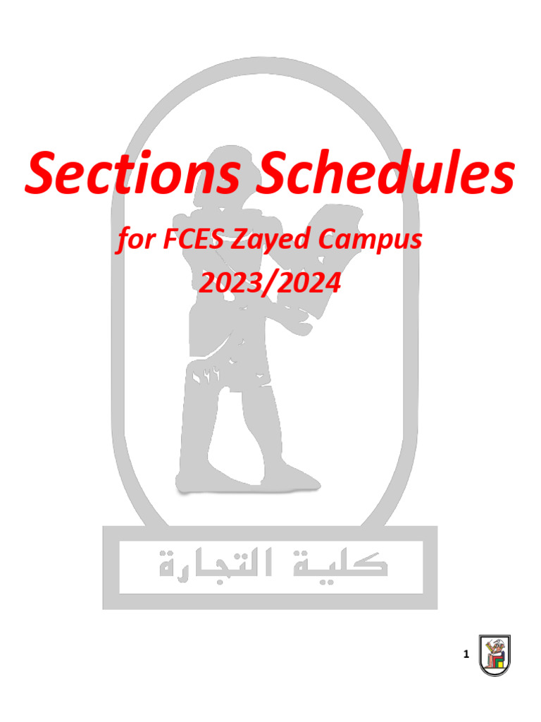 FCES Zayed Sections 2024 | PDF | Business | Business Economics