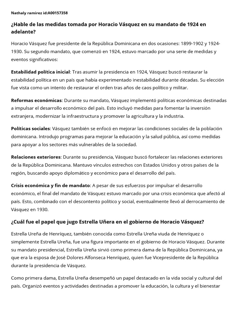 Nathaly Ramirez | PDF | República Dominicana | Economias