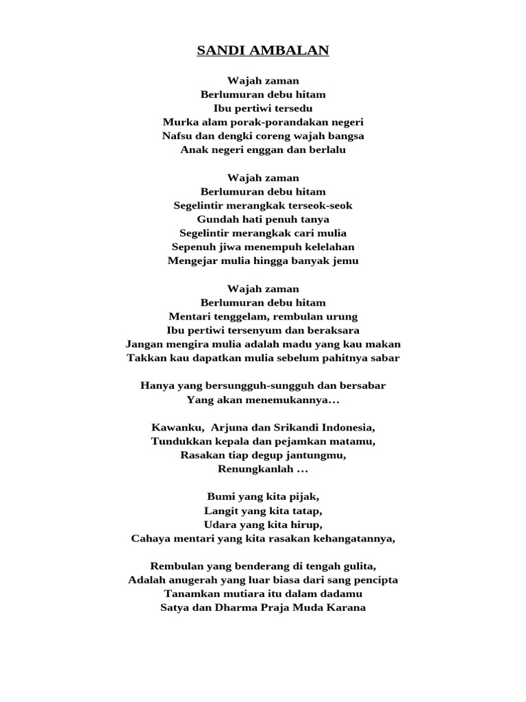 Sandi Ambalan | PDF | Agama & Spiritualitas