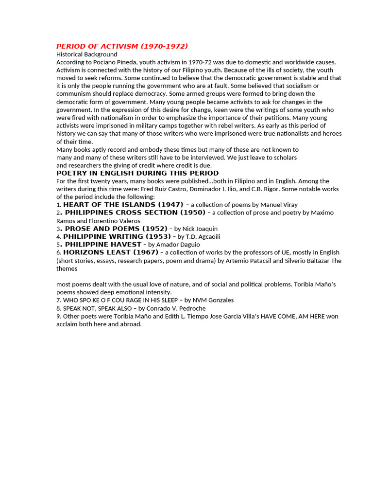 Period of Activism | PDF | History