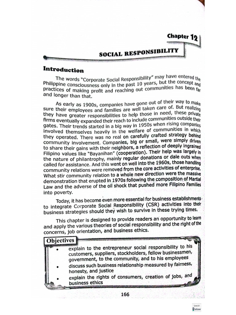 Chapter 12 Social Responsibility | PDF