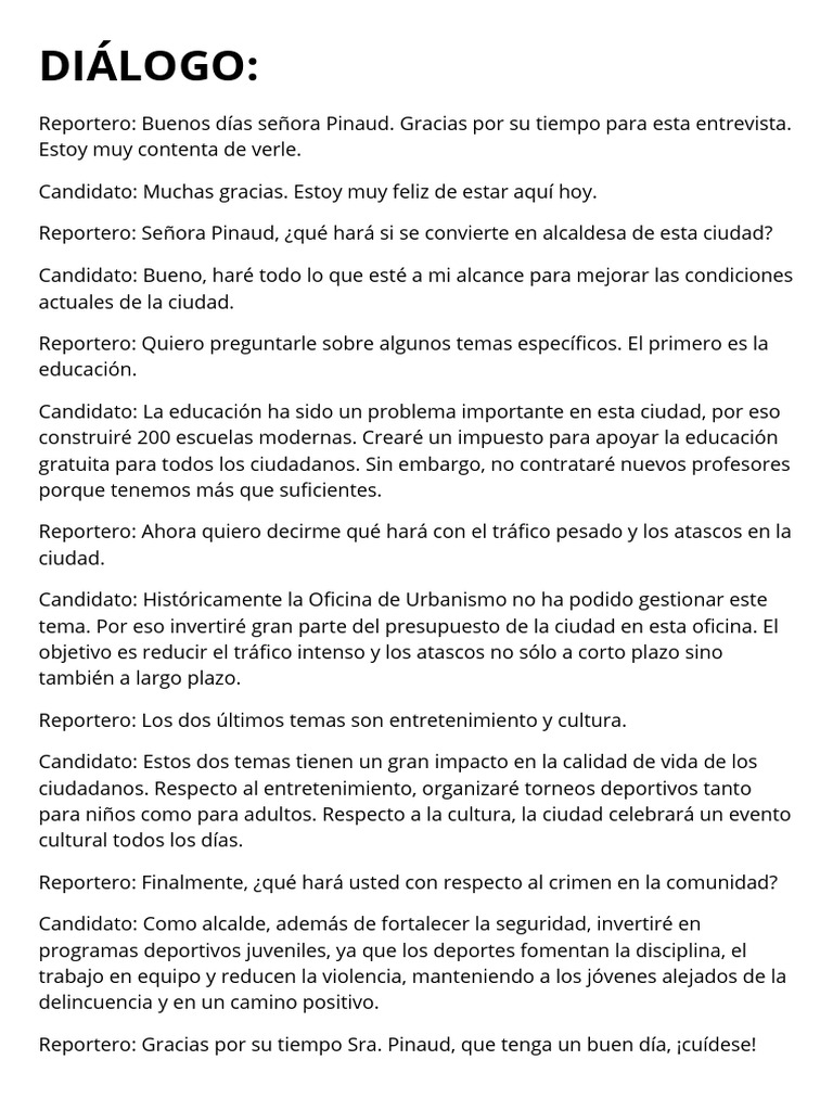 DIALOGUE | PDF | Negocios | Política