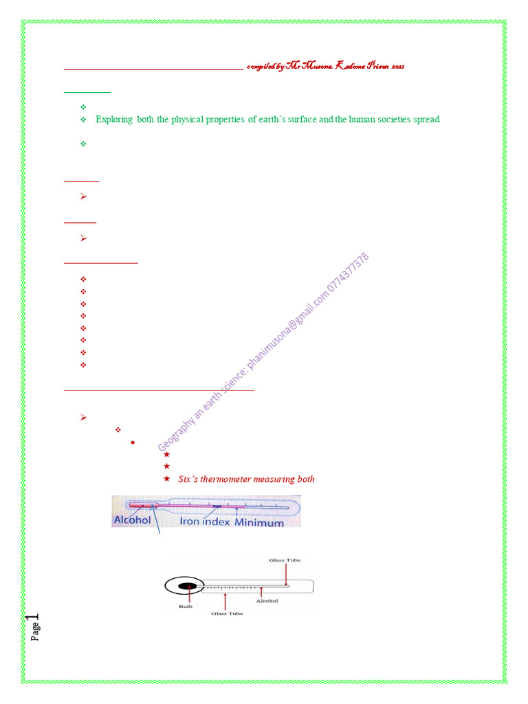 Form 1 Geography Notes 1 | PDF | Electricity Generation | Precipitation