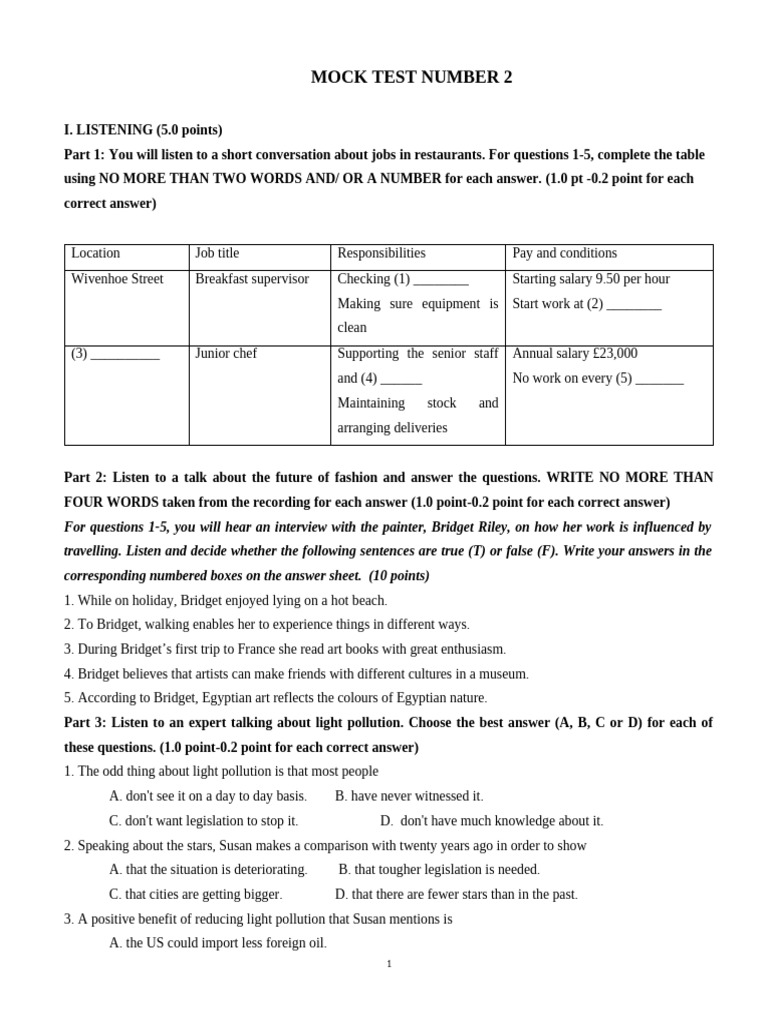 12 Mock Test Number 2 Key | PDF | Mountain Biking | Bipedalism