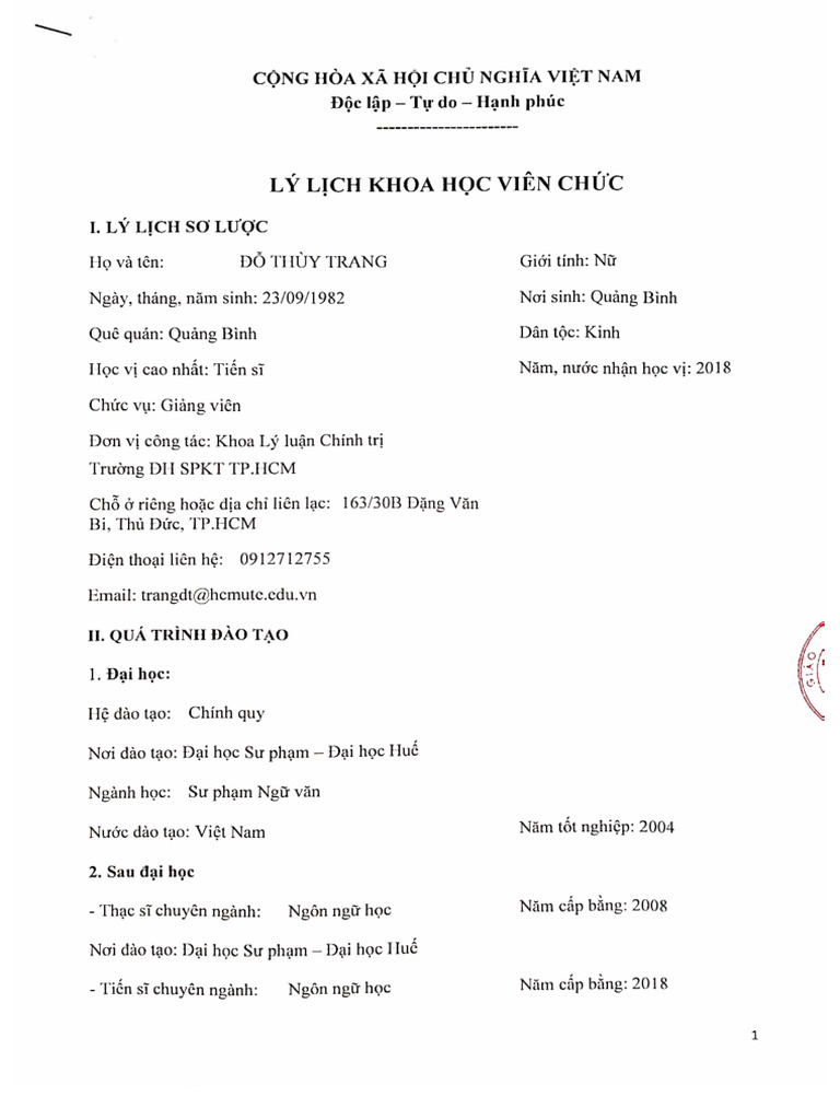 LLKH - Đ Thùy Trang | PDF