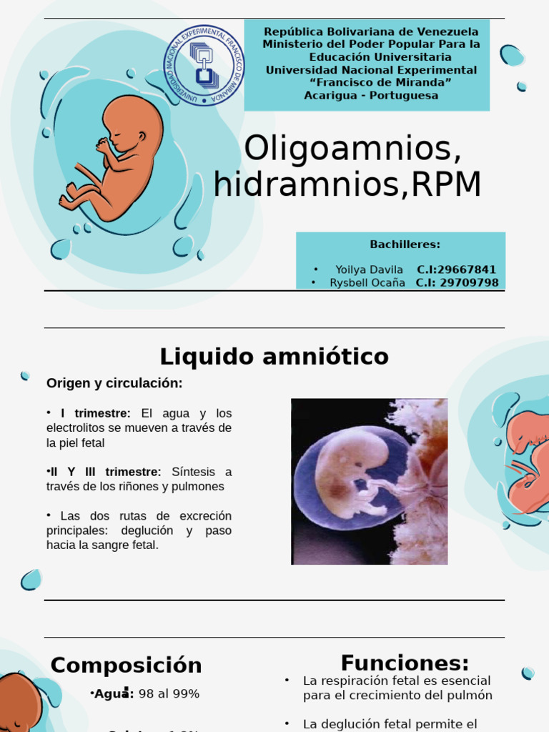 Oligohidramnios e Hidramnios: Diagnóstico y Manejo | PDF | Feto | El ...