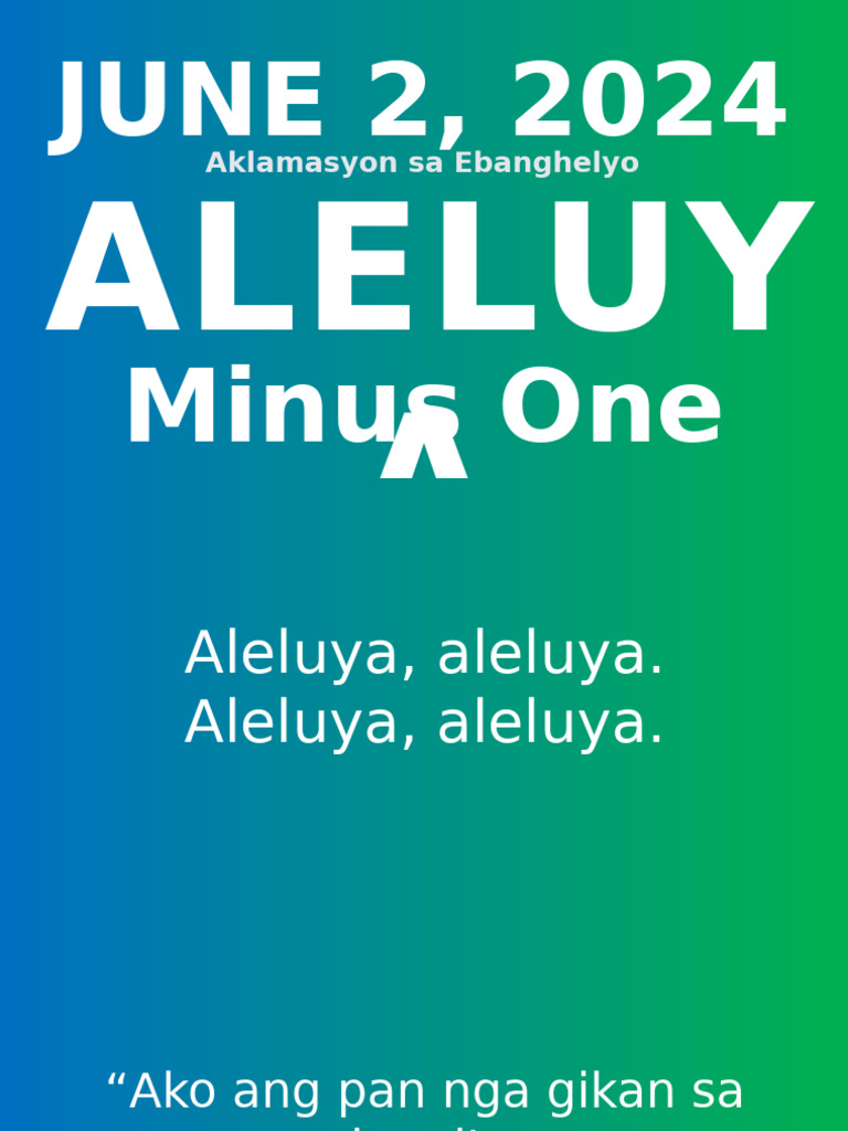 Aleluya June 2 Minus One | PDF
