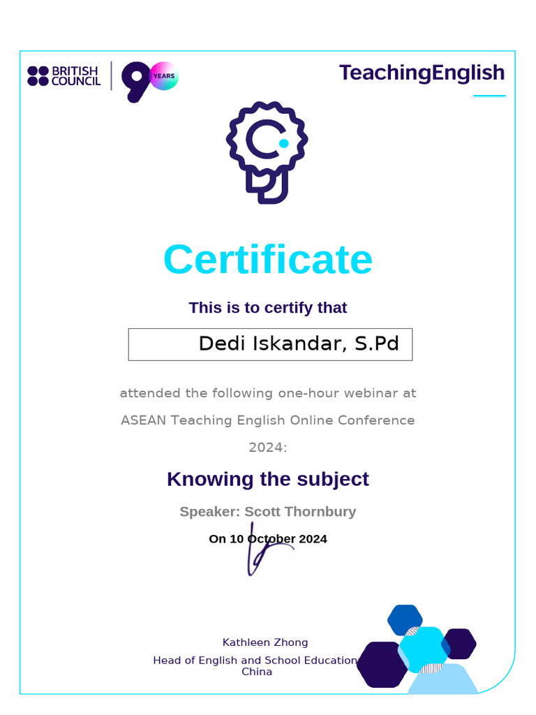 Certificate - Session 1 | PDF