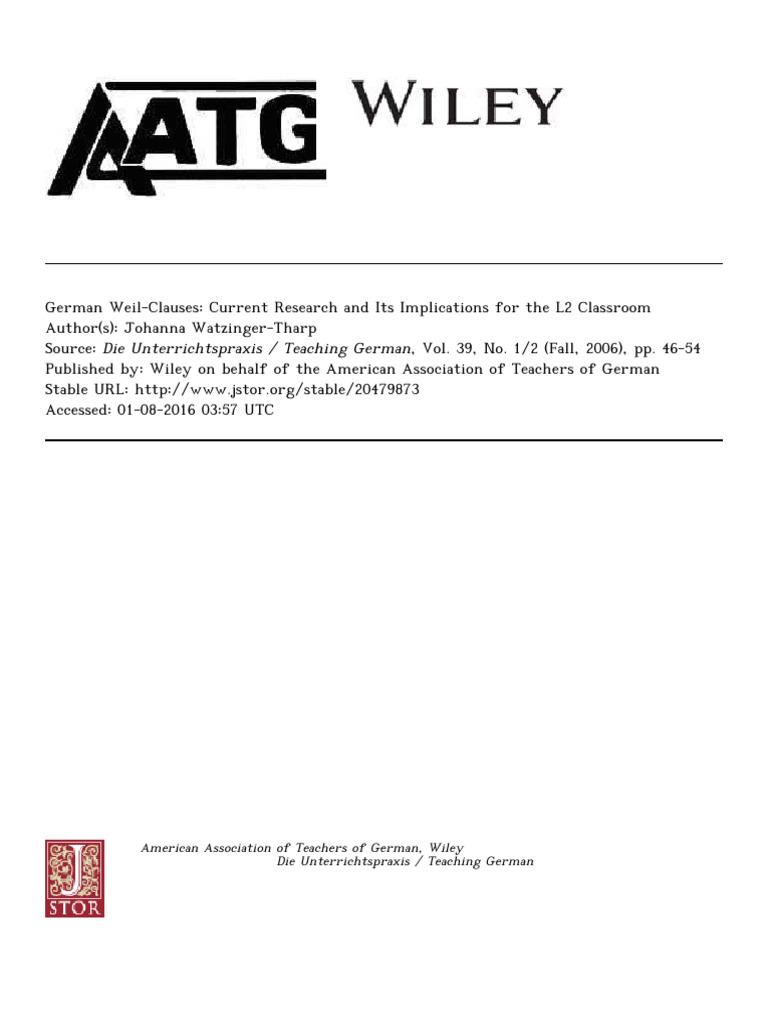 German Weil Clauses Current Research and Its Implications | PDF ...