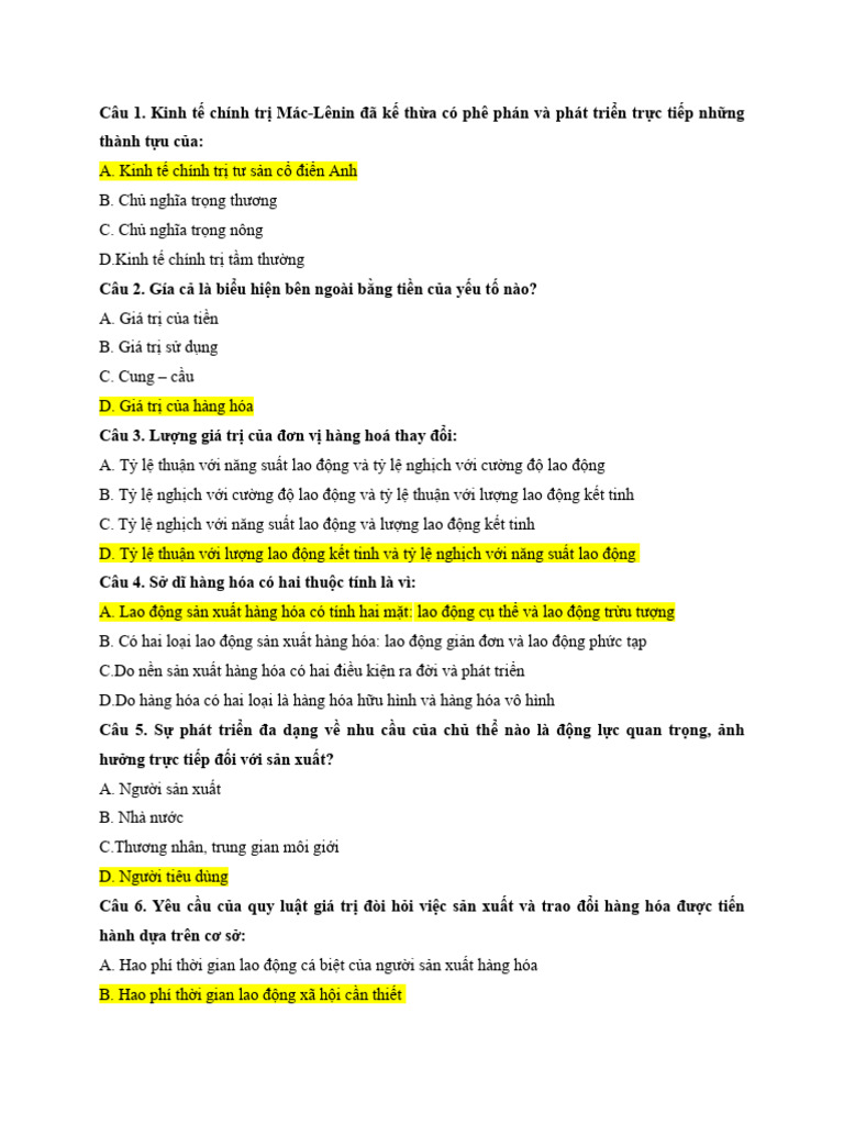 Chương 1 & 2 KTCT-đã Gộp | PDF