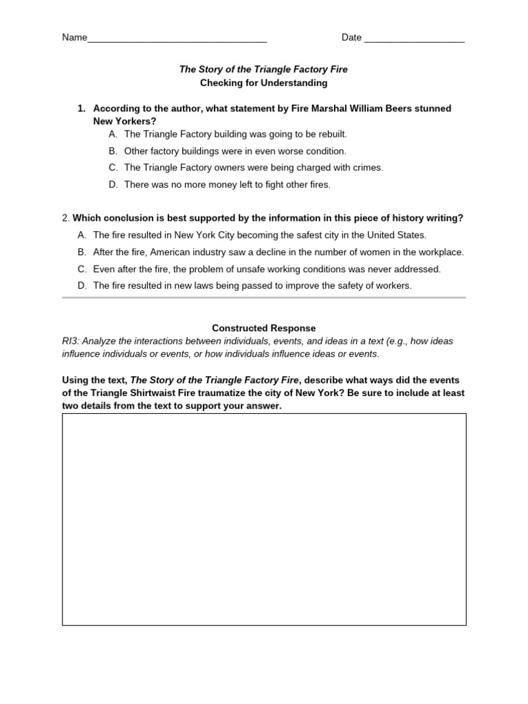 The Story of The Triangle Factory Fire - CR | PDF | Psychology