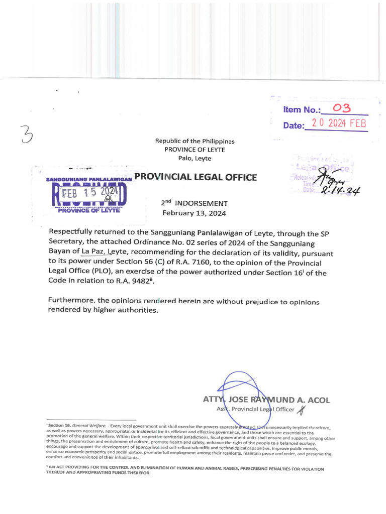 Abtc Ordinace Sample | PDF