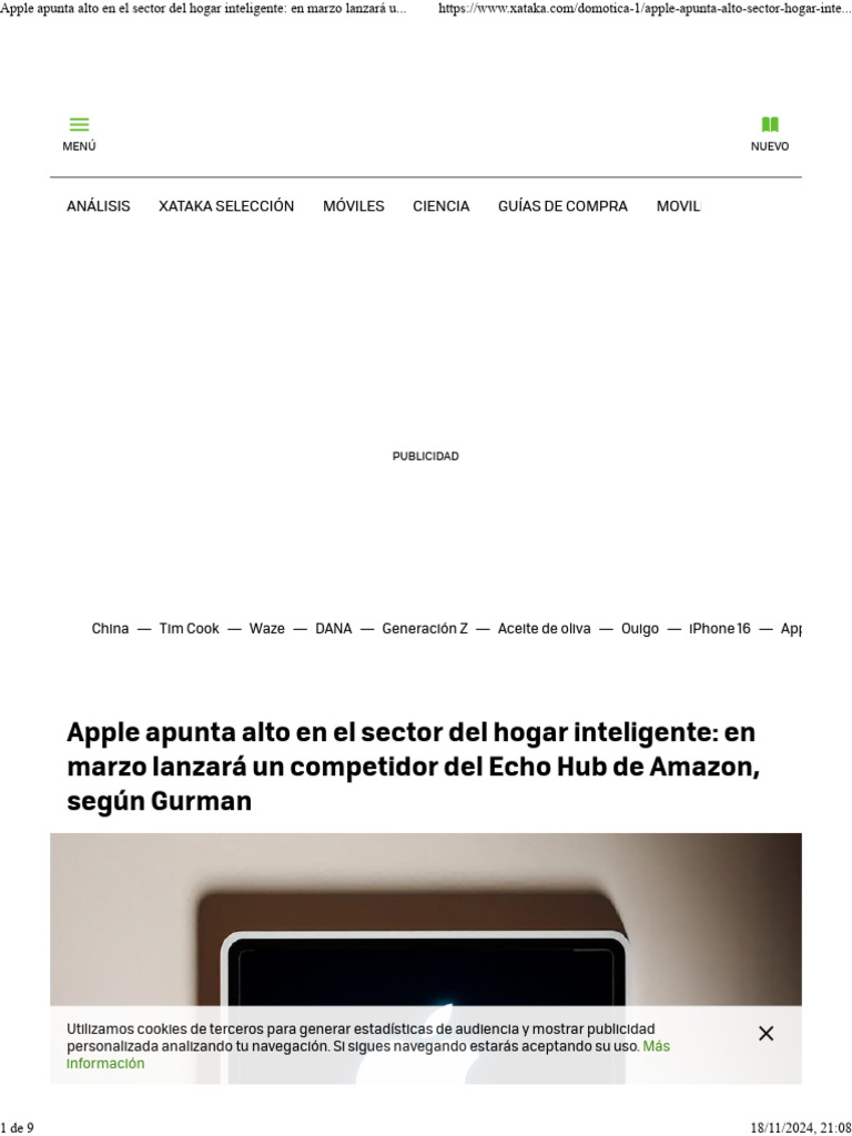 Apple Apunta Alto en El Sector Del Hogar Inteligente - en Marzo Lanzará ...