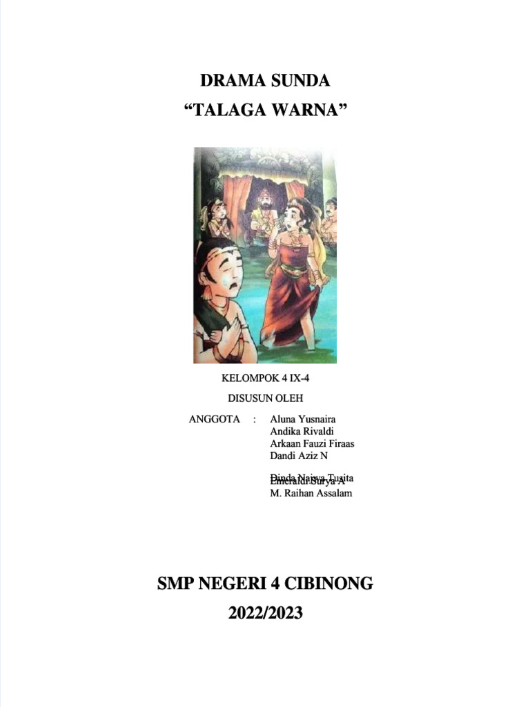 PDF Drama Sunda Telaga Warna Compress | PDF