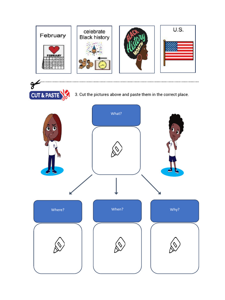 Black History Month Cut and Paste Activity | PDF