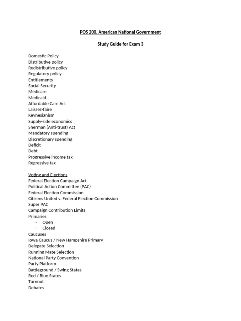 Exam 3 - Study Guide-1 | PDF