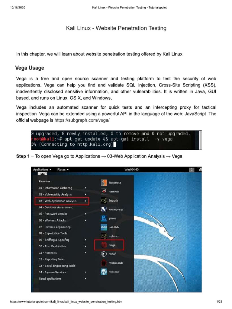 Kali Linux - Penetration Testing | PDF