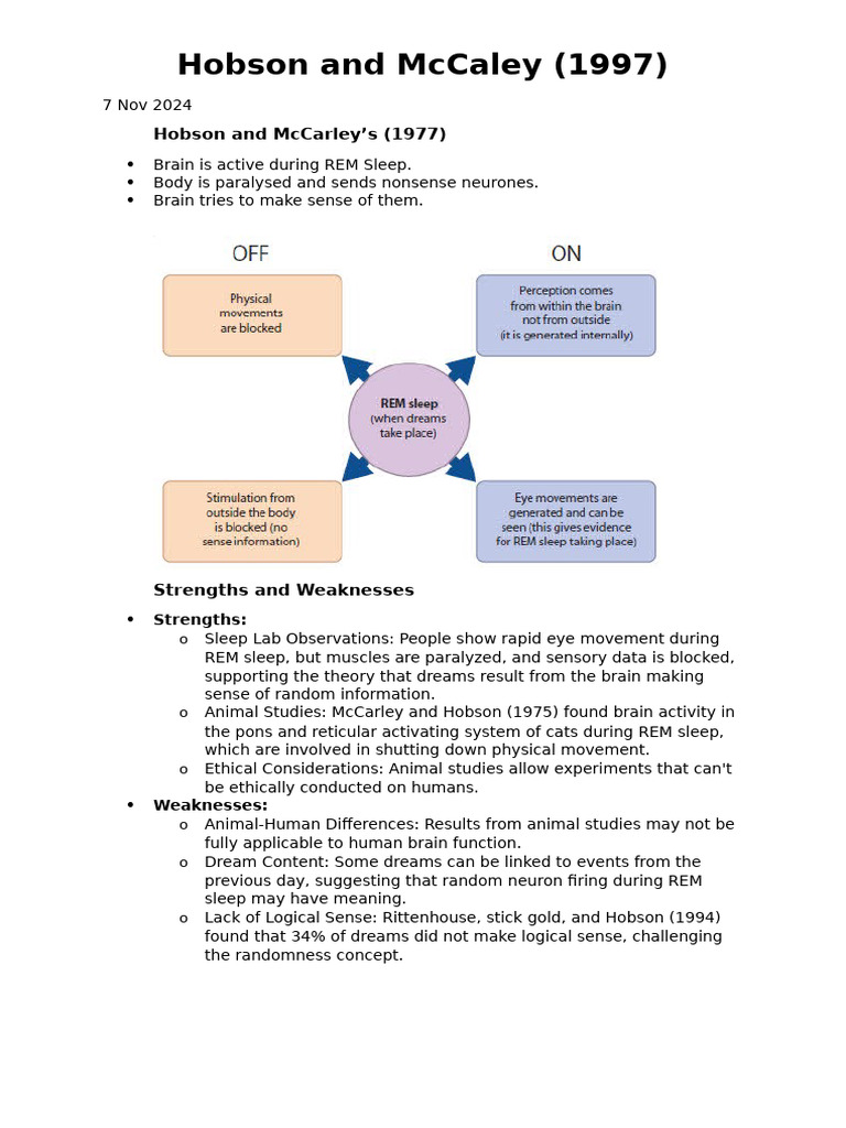 Hobson and McCarley | PDF | Philosophy | Self-Improvement