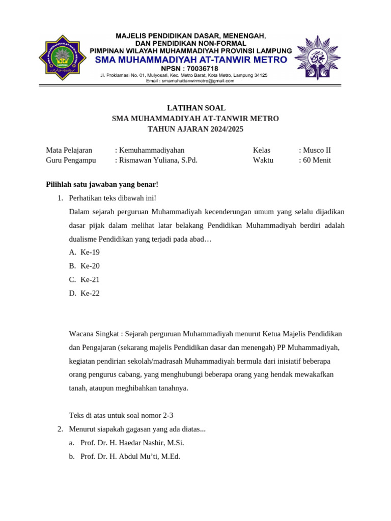 Soal Latihan KMD | PDF | Politik | Perjalanan