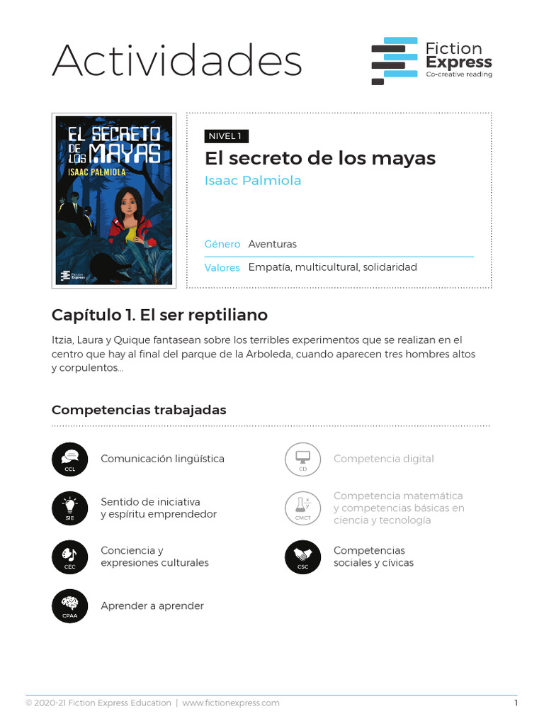 Actividades sobre "El Secreto de los Mayas" | PDF | Comprensión lectora ...