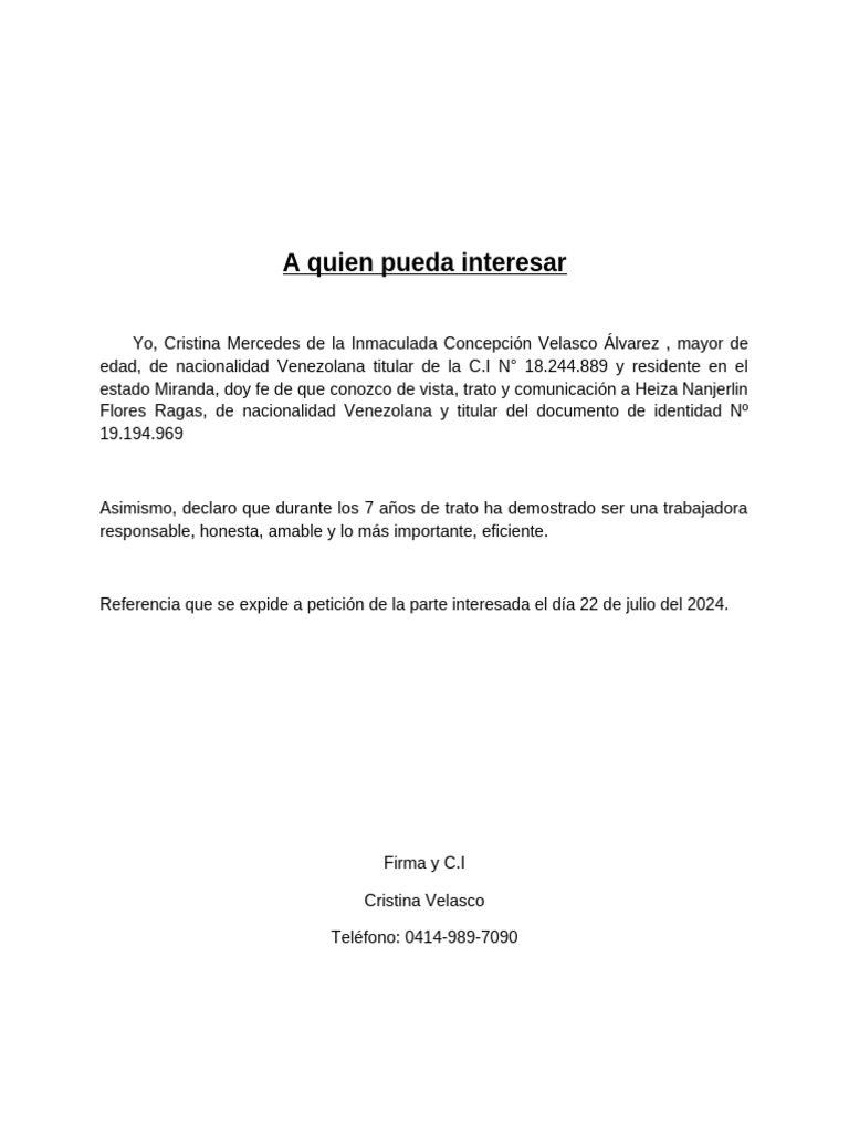 A Quien Pueda Interesar RP | PDF | Derecho
