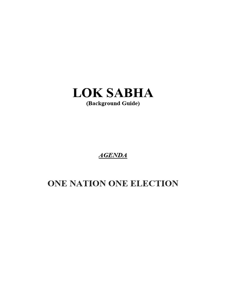 BG One Nation One Election | PDF | Governance | Accountability